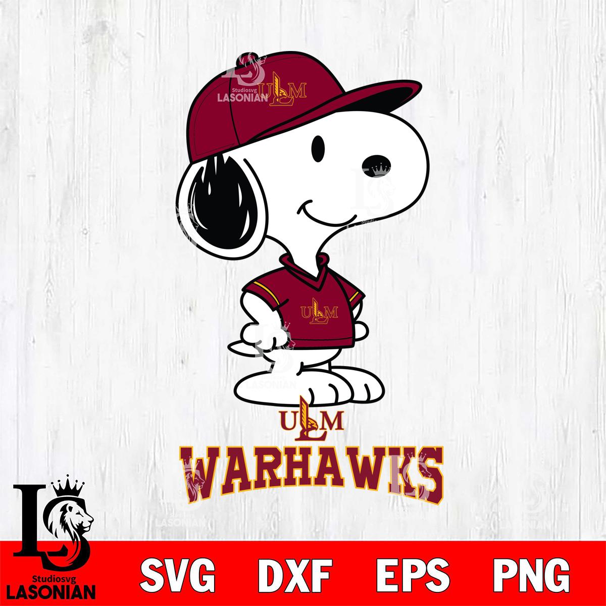 UL Monroe Warhawks Snoopy Football sport – lasoniansvg