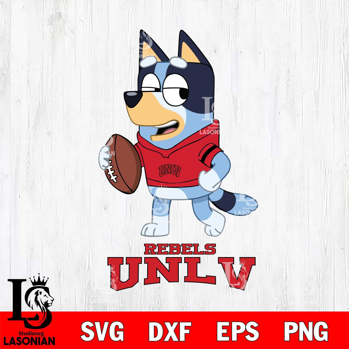 UNLV Rebels Bluey Football Sport – lasoniansvg