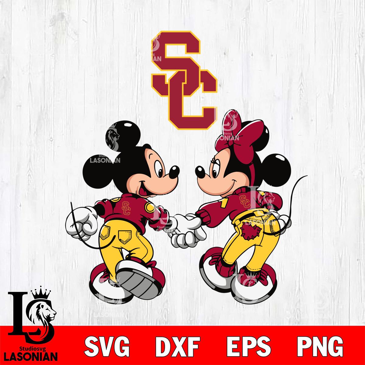 USC Trojans Fan Minnie And Mickey Love – lasoniansvg