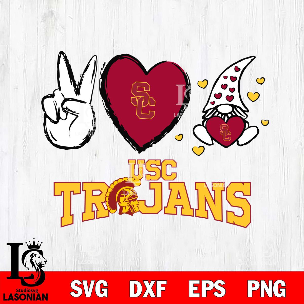 USC Trojans Gnomes Peace & Love – lasoniansvg