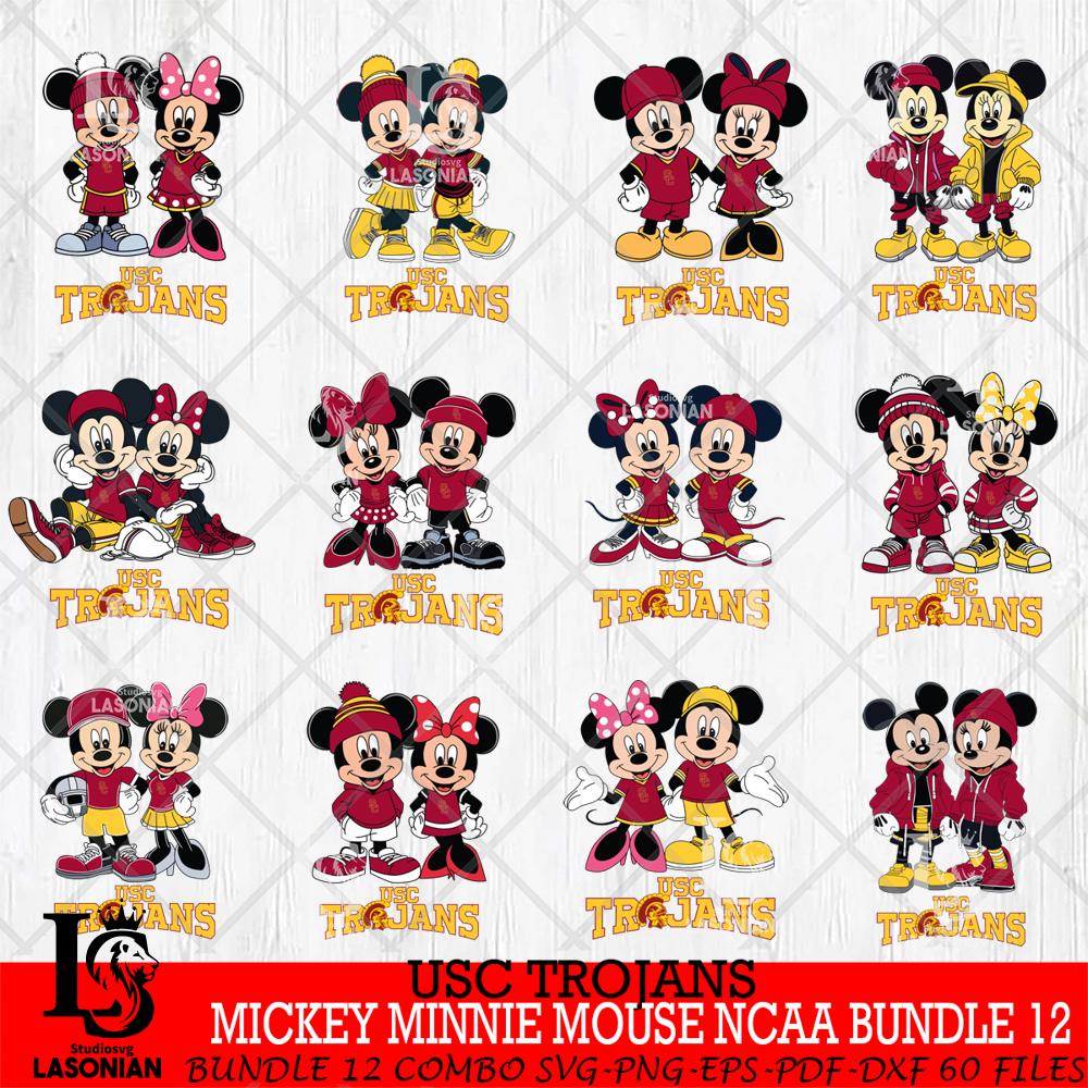 USC Trojans Mickey Minnie Mouse NCAA Bundle 12 – lasoniansvg