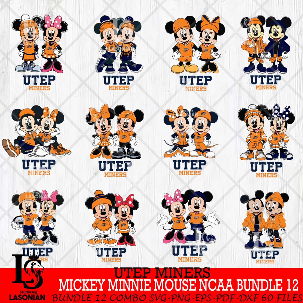 UTEP Miners Mickey Minnie Mouse NCAA Bundle 12 – lasoniansvg