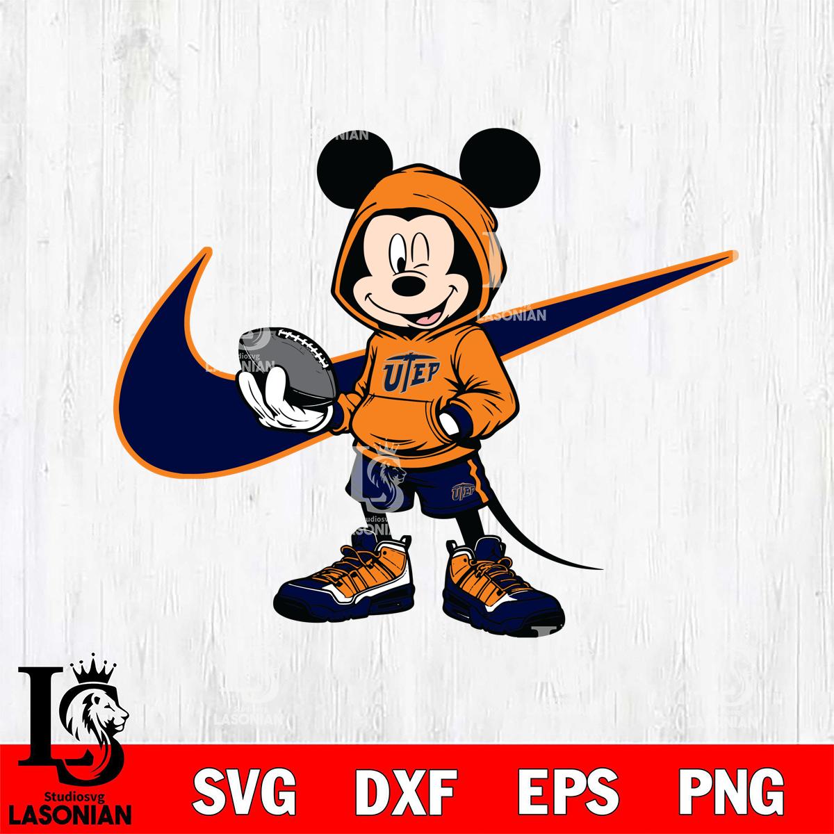 UTEP Miners Mickey Wearing Hoodie Sport – lasoniansvg