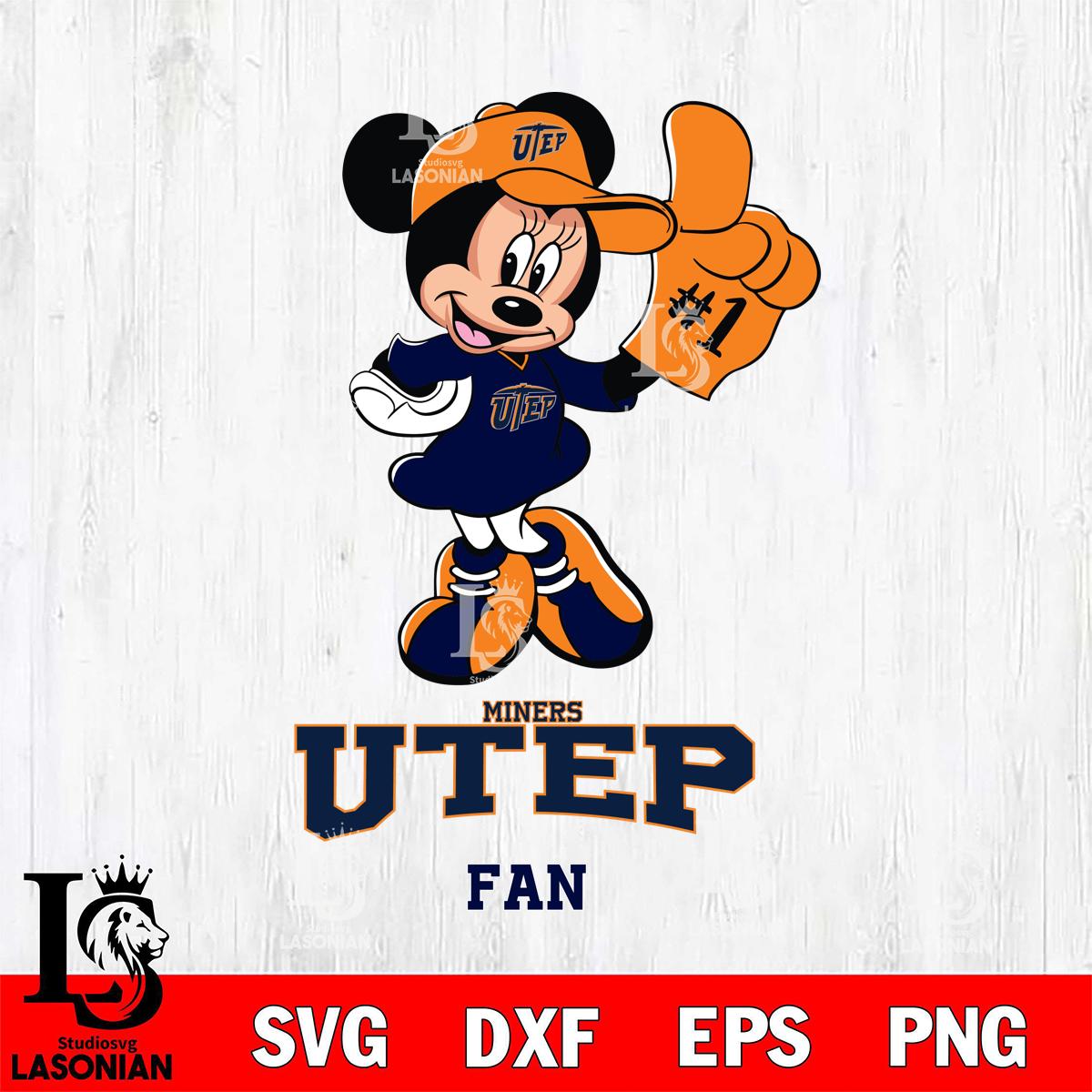UTEP Miners #1 Fan Minnie Mouse – lasoniansvg