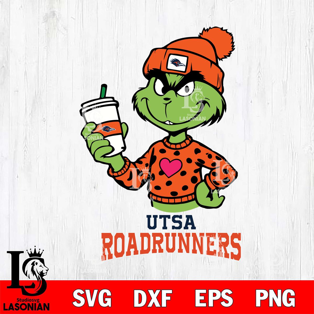 UTSA Roadrunners Boujee Grinch Heart Christmas – lasoniansvg