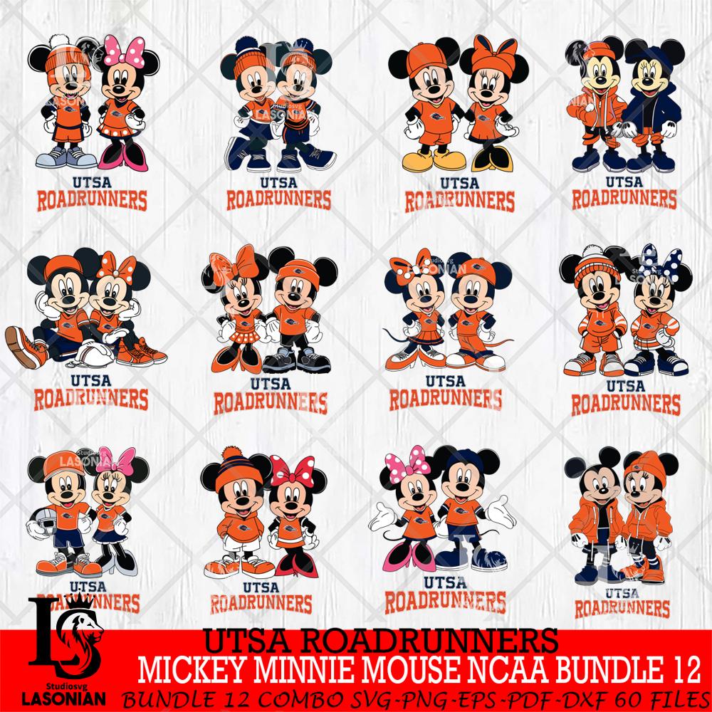 UTSA Roadrunners Mickey Minnie Mouse NCAA Bundle 12 – lasoniansvg