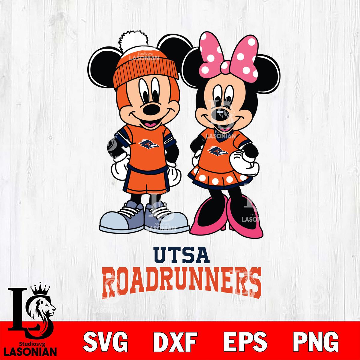 UTSA Roadrunners Mickey Minnie Mouse Pink – lasoniansvg