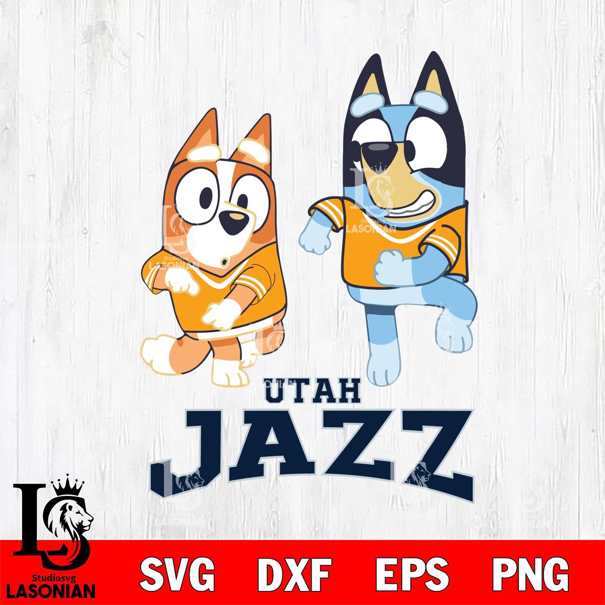Utah Jazz Bluey with Chilli Dance – lasoniansvg
