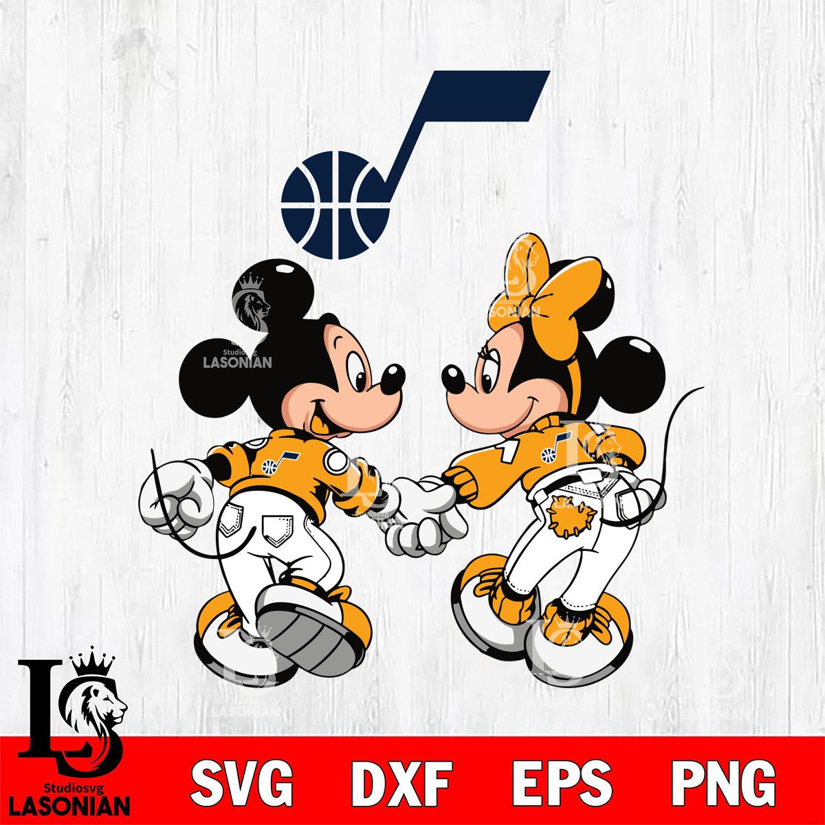 Utah Jazz Fan Minnie And Mickey Love – lasoniansvg
