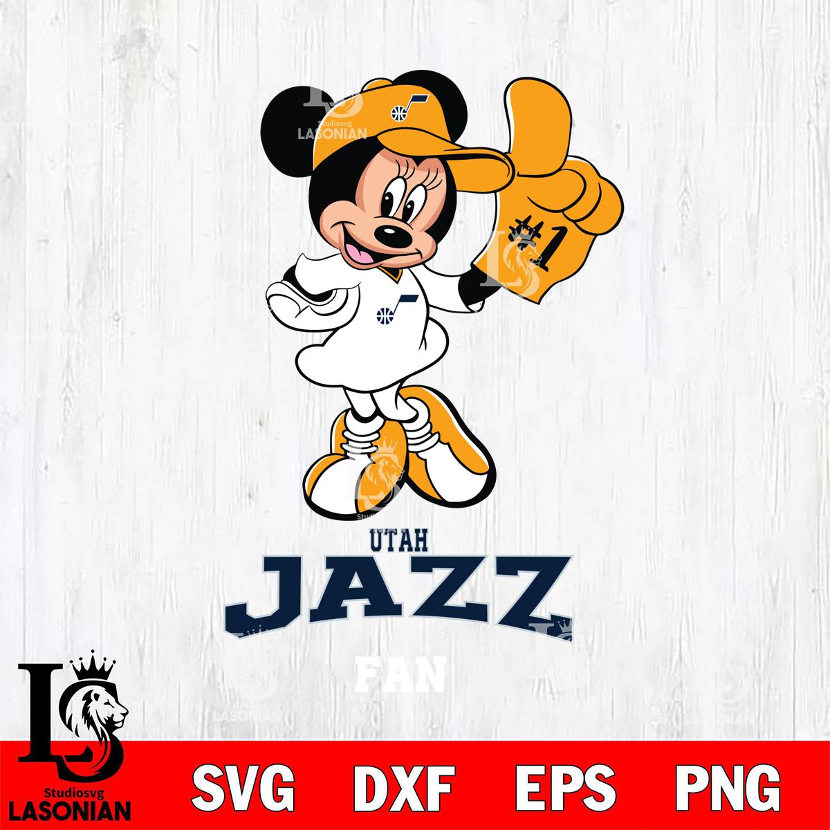 Utah Jazz #1 Fan Minnie Mouse – lasoniansvg