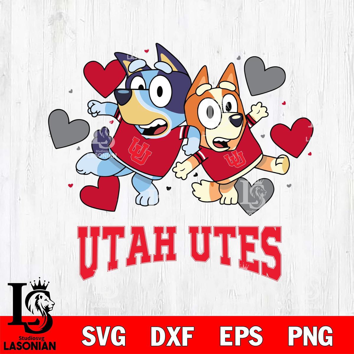 Utah Utes Bluey & Bingo 10 – lasoniansvg