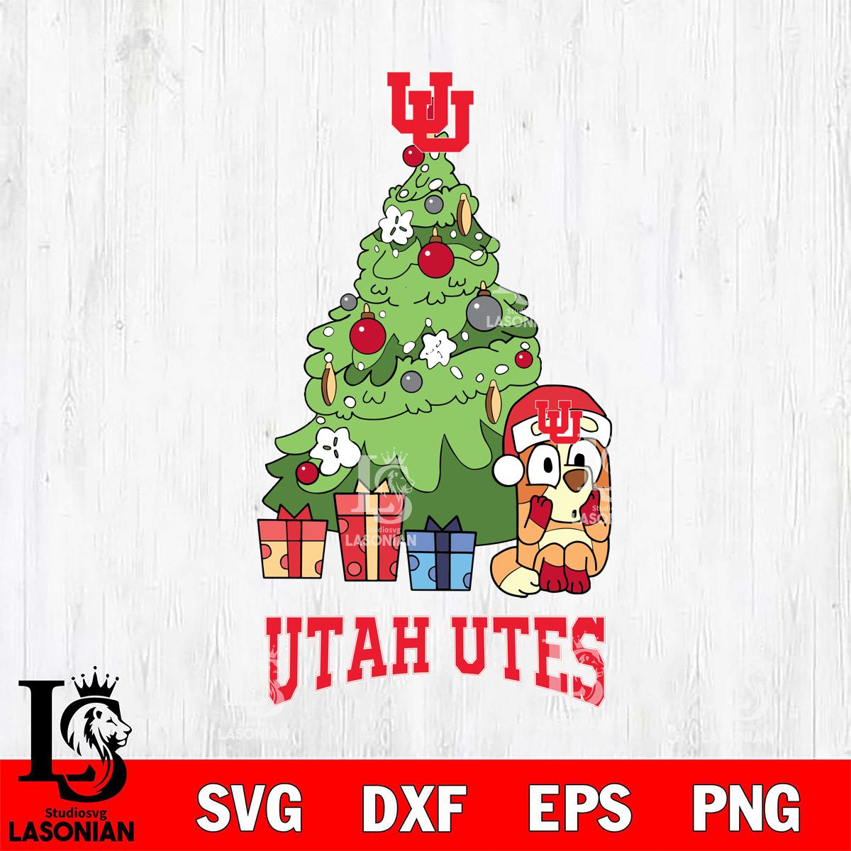Utah Utes Bluey Chilli Christmas Tree – lasoniansvg