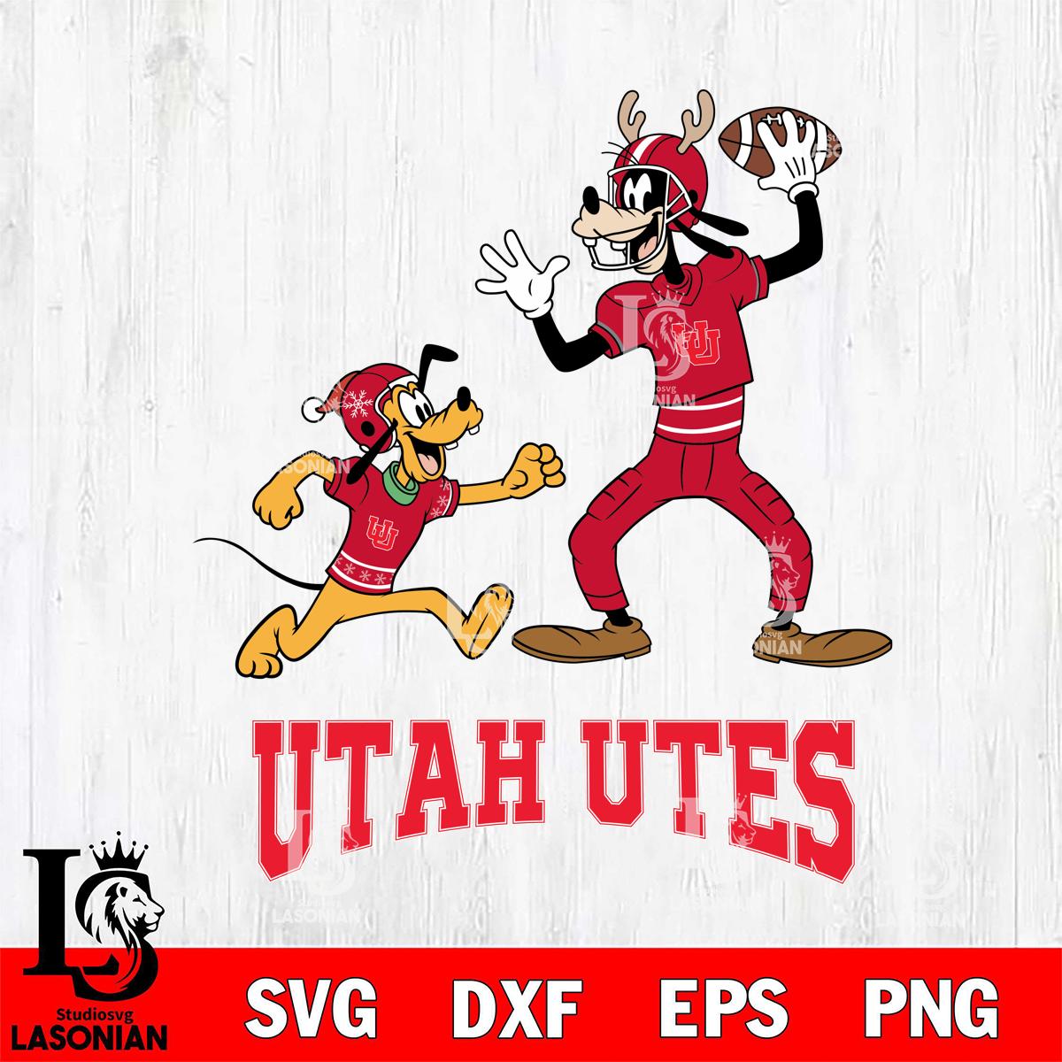 Utah Utes Goofy & Pluto Football – lasoniansvg
