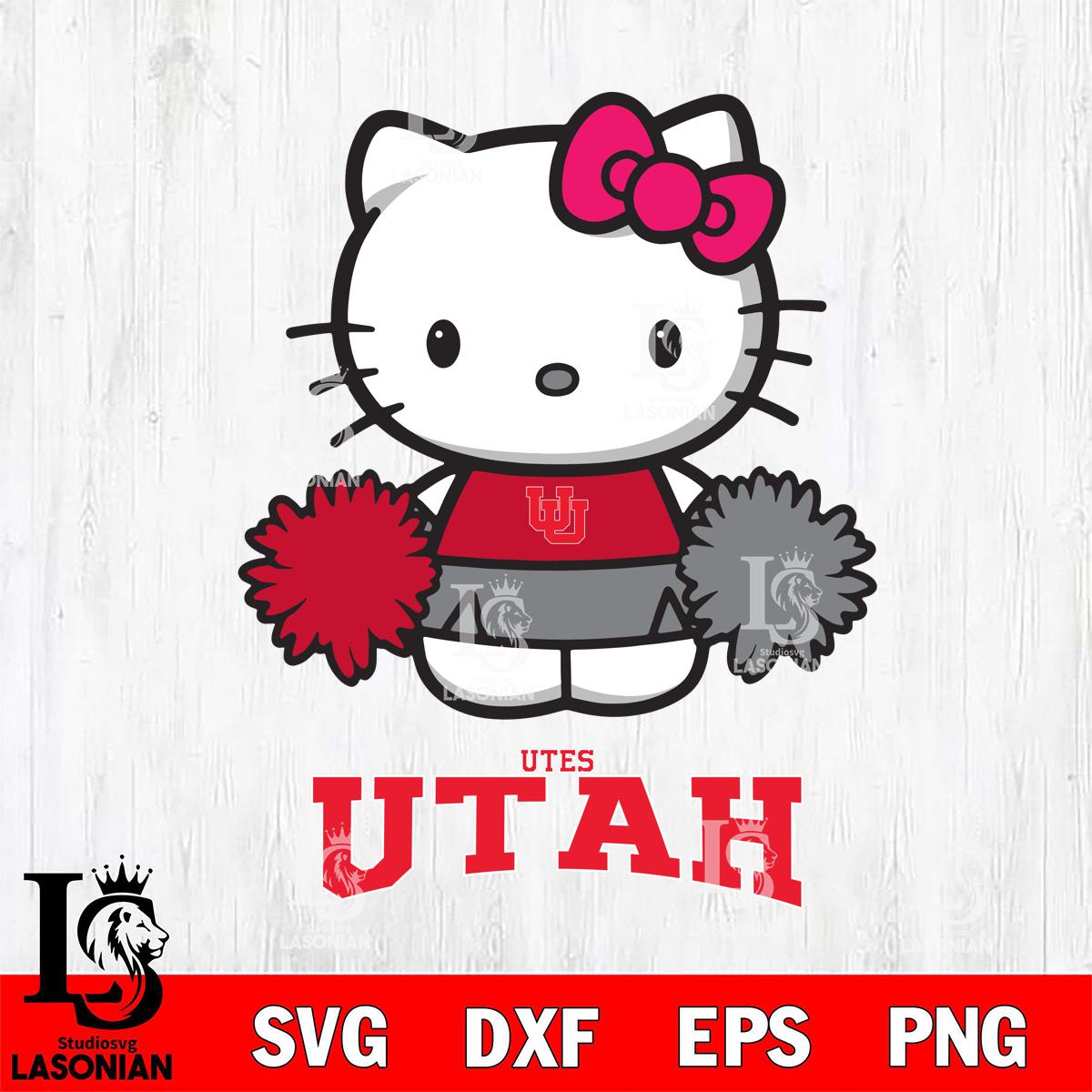 Utah Utes Hello Kitty Cheerleader 2 – lasoniansvg