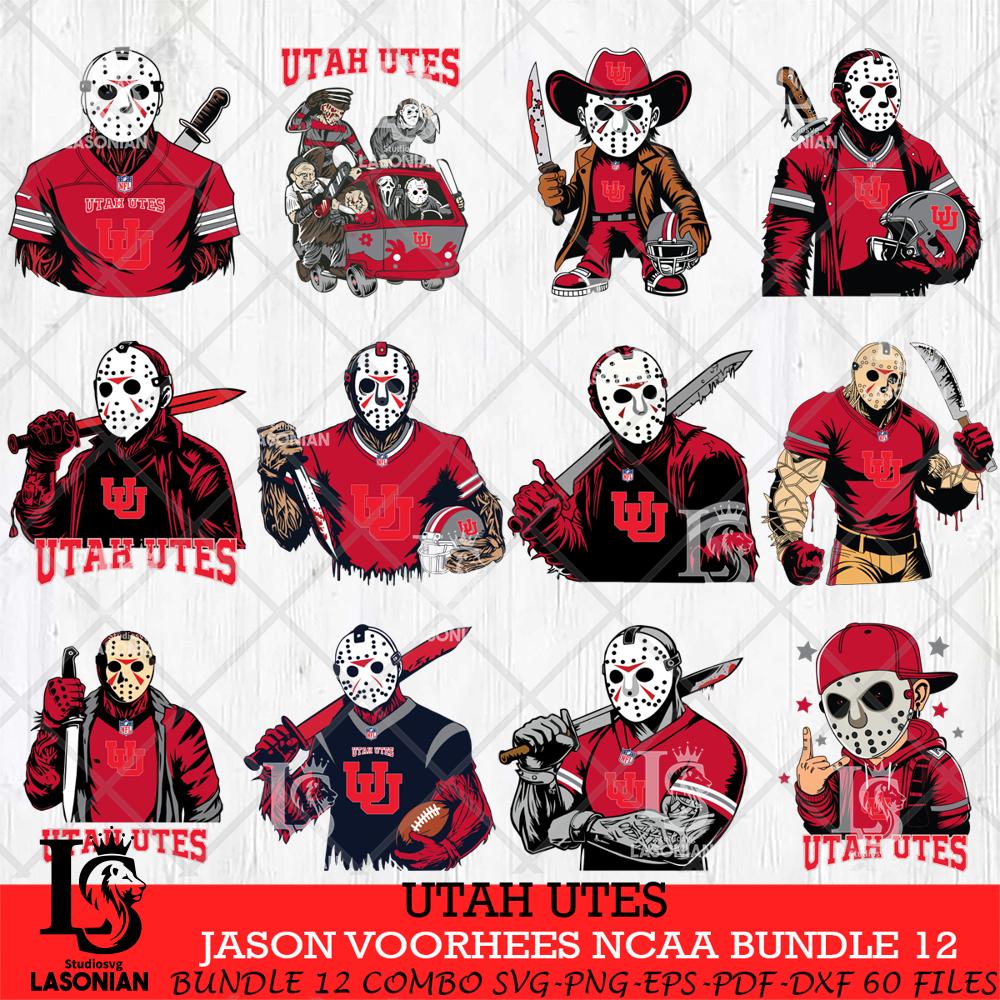 Utah Utes Jason Voorhees Horror Bundle 12 SVG – lasoniansvg