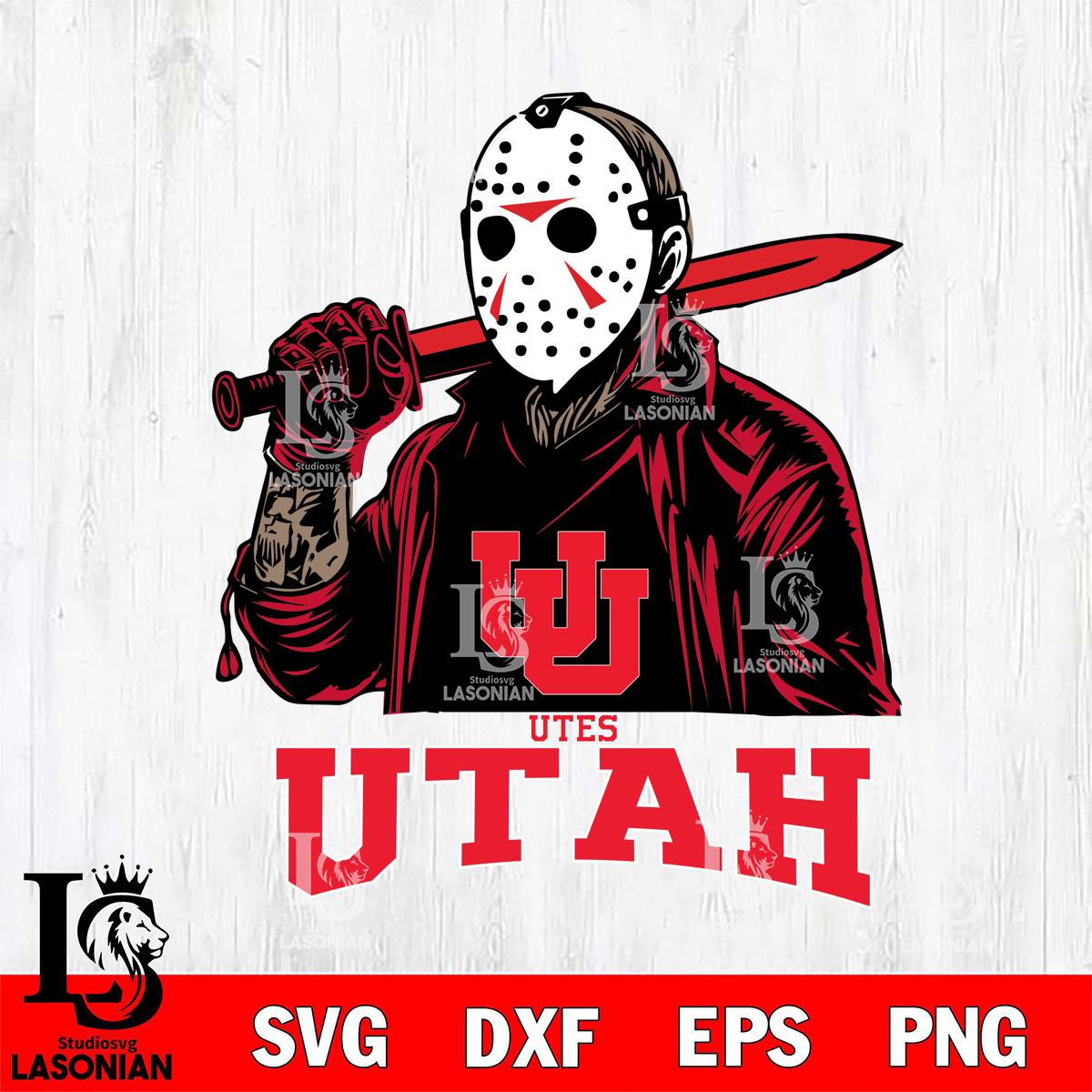 Utah Utes Jason Voorhees Horror Halloween – lasoniansvg