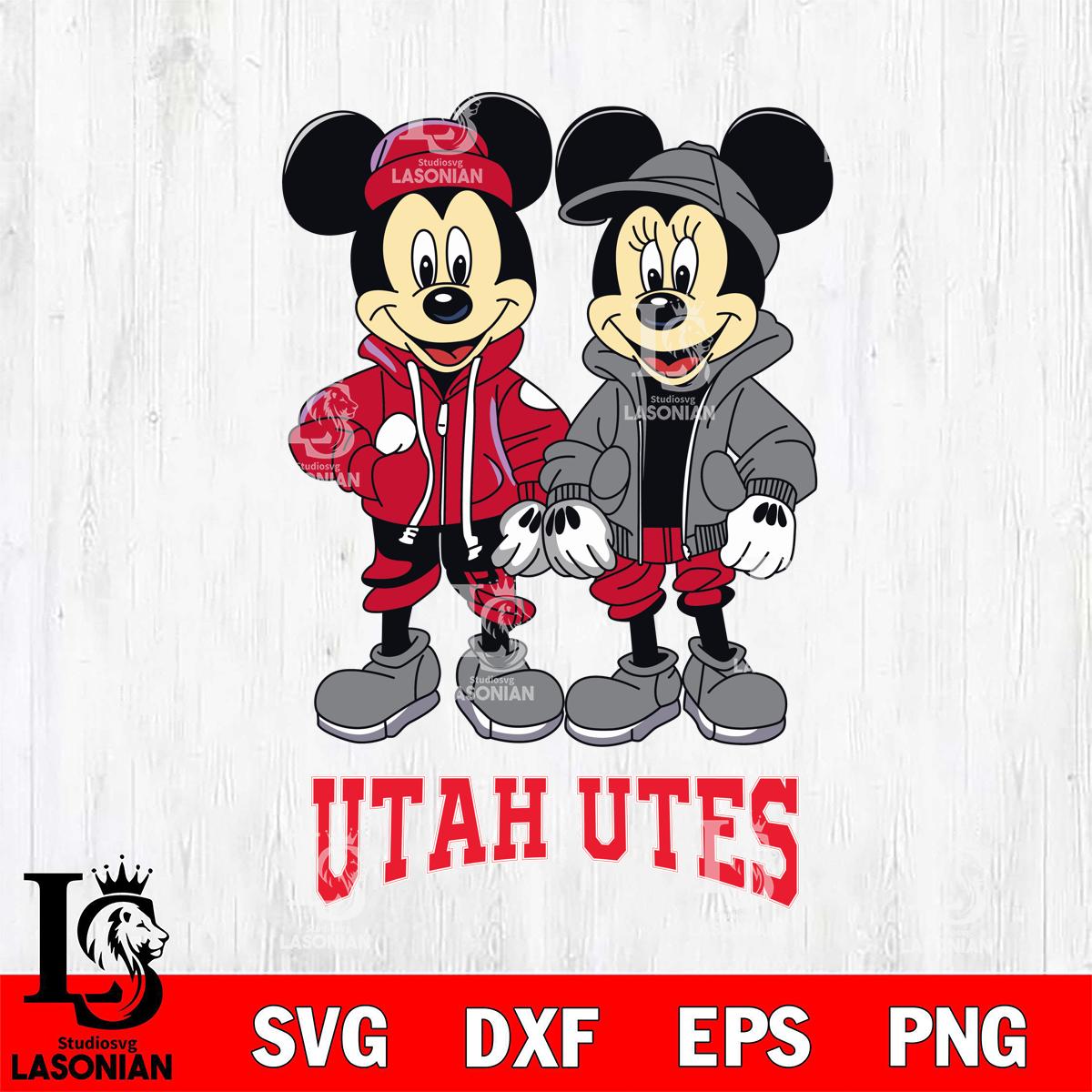 Utah Utes Mickey Minnie Mouse Football – lasoniansvg