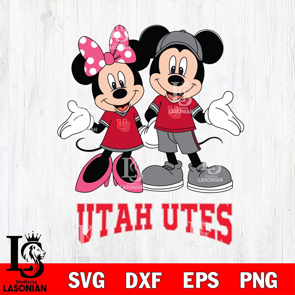 Utah Utes Mickey Minnie Mouse Sport – lasoniansvg