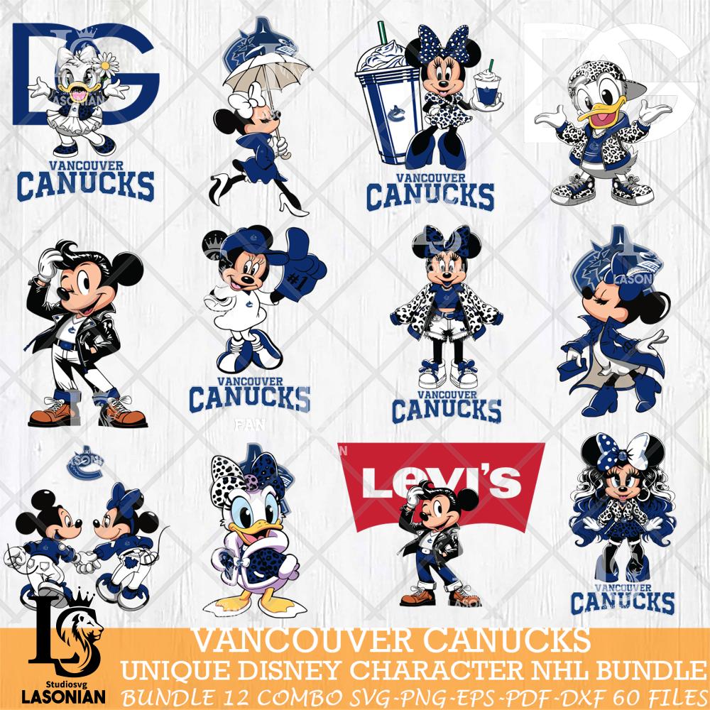 Vancouver Canucks Disney character NHL Bundle 12 – lasoniansvg