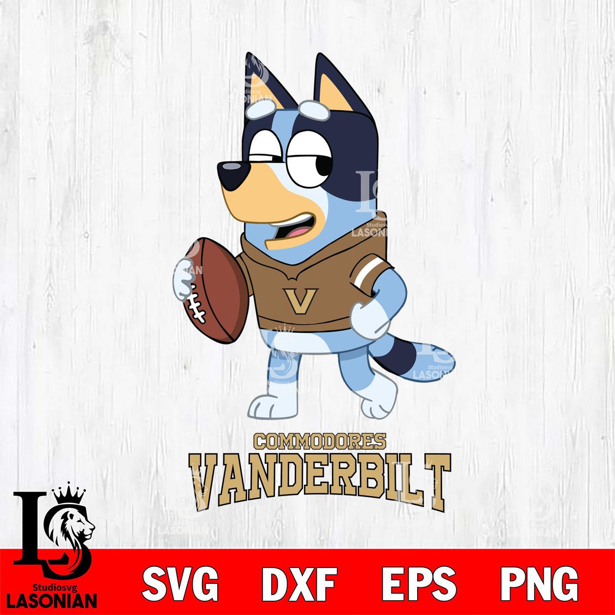 Vanderbilt Commodores Bluey Football Sport – lasoniansvg