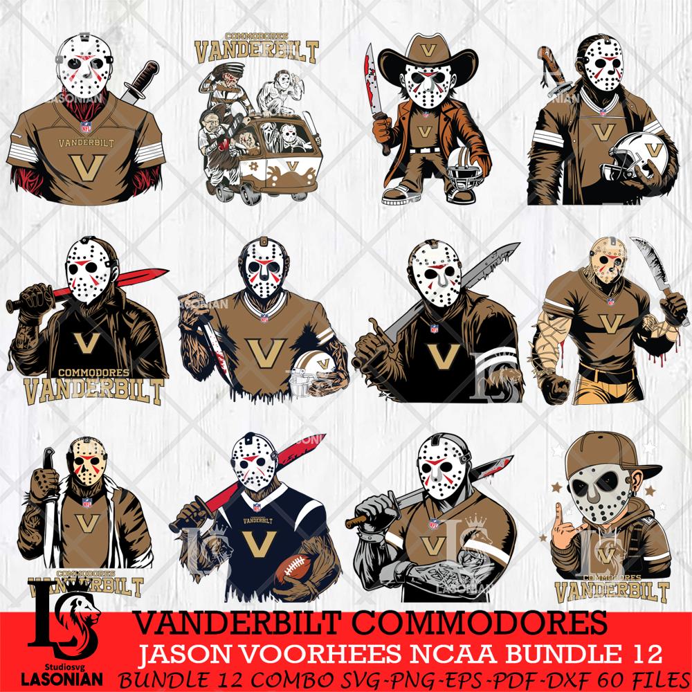 Vanderbilt Commodores Jason Voorhees Horror Bundle 12 SVG – lasoniansvg