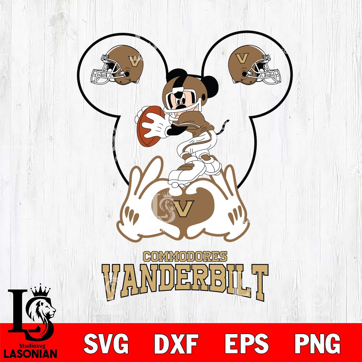 Vanderbilt Commodores Mickey Heart Rugby – lasoniansvg