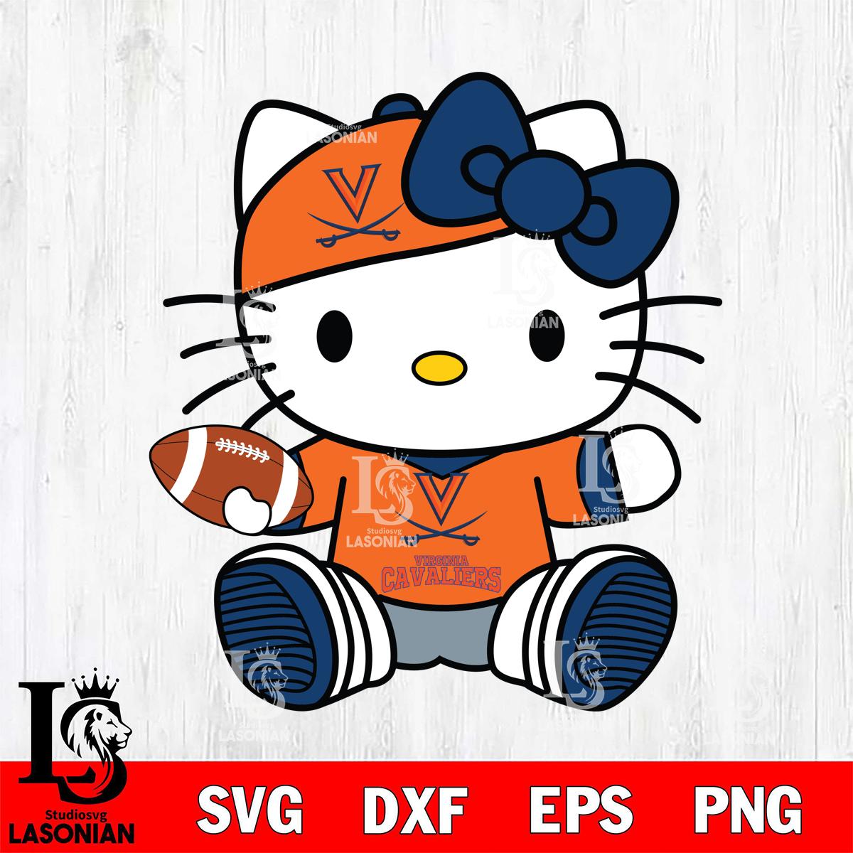 Virginia Cavaliers Cute Hello Kitty Football 11 – lasoniansvg