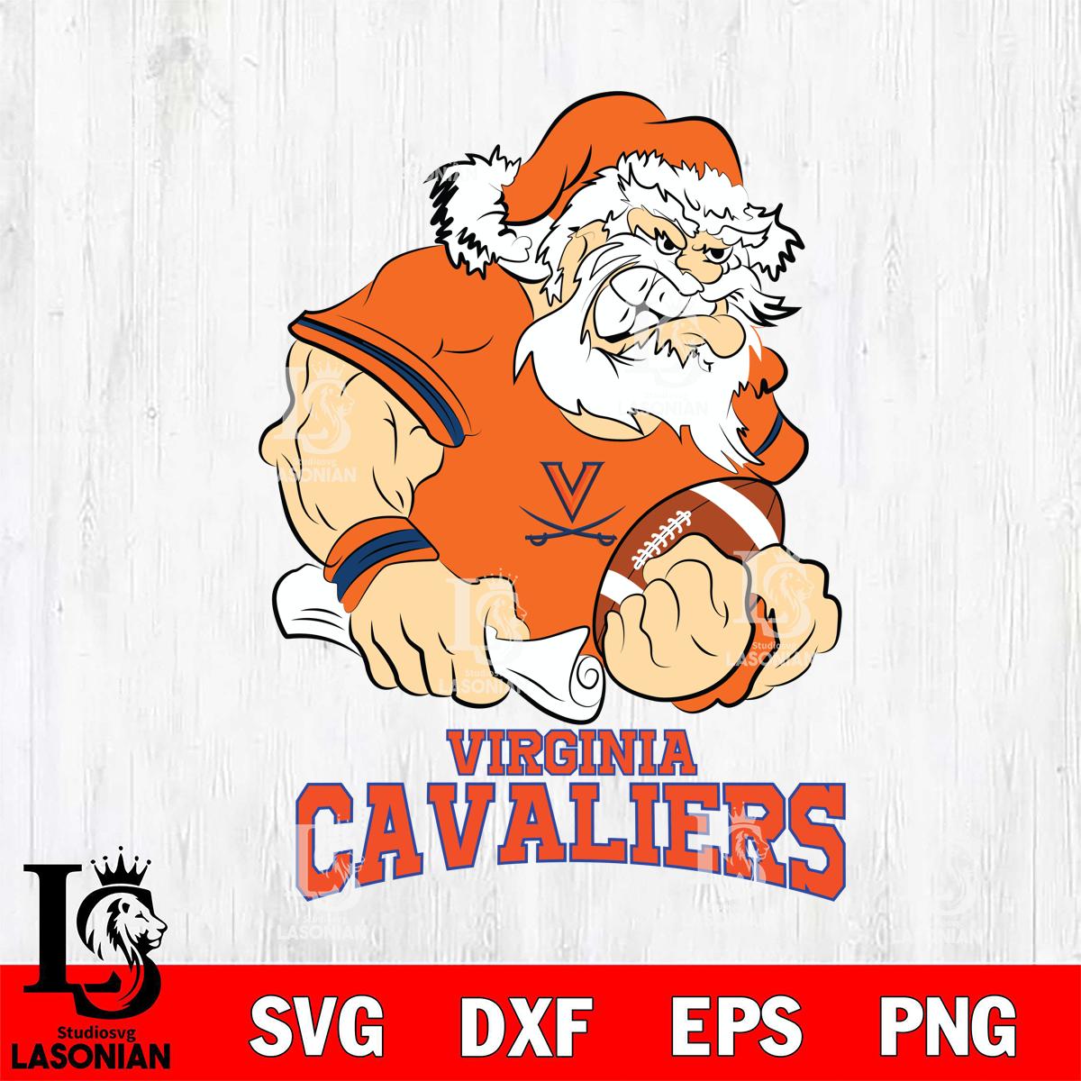 Virginia Cavaliers Santa Claus Angry – lasoniansvg