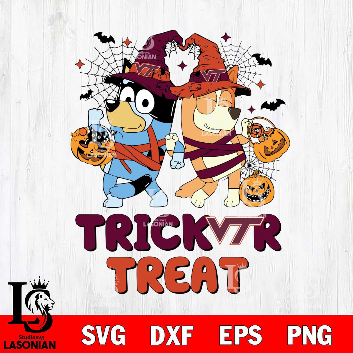 Virginia Tech Hokies Bluey Trick or Treat Halloween 2 – lasoniansvg