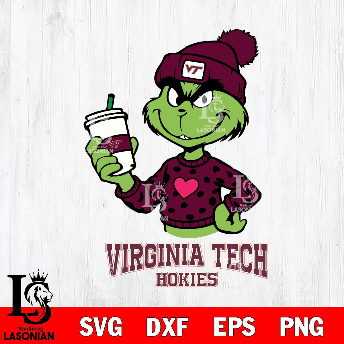 Virginia Tech Hokies Boujee Grinch Heart Christmas – lasoniansvg