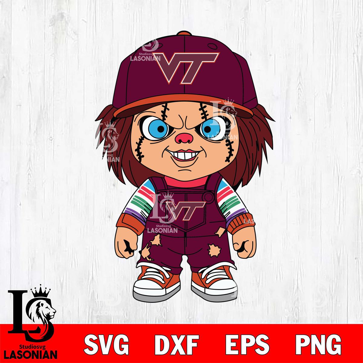 Virginia Tech Hokies Chucky Football Horror Halloween – lasoniansvg