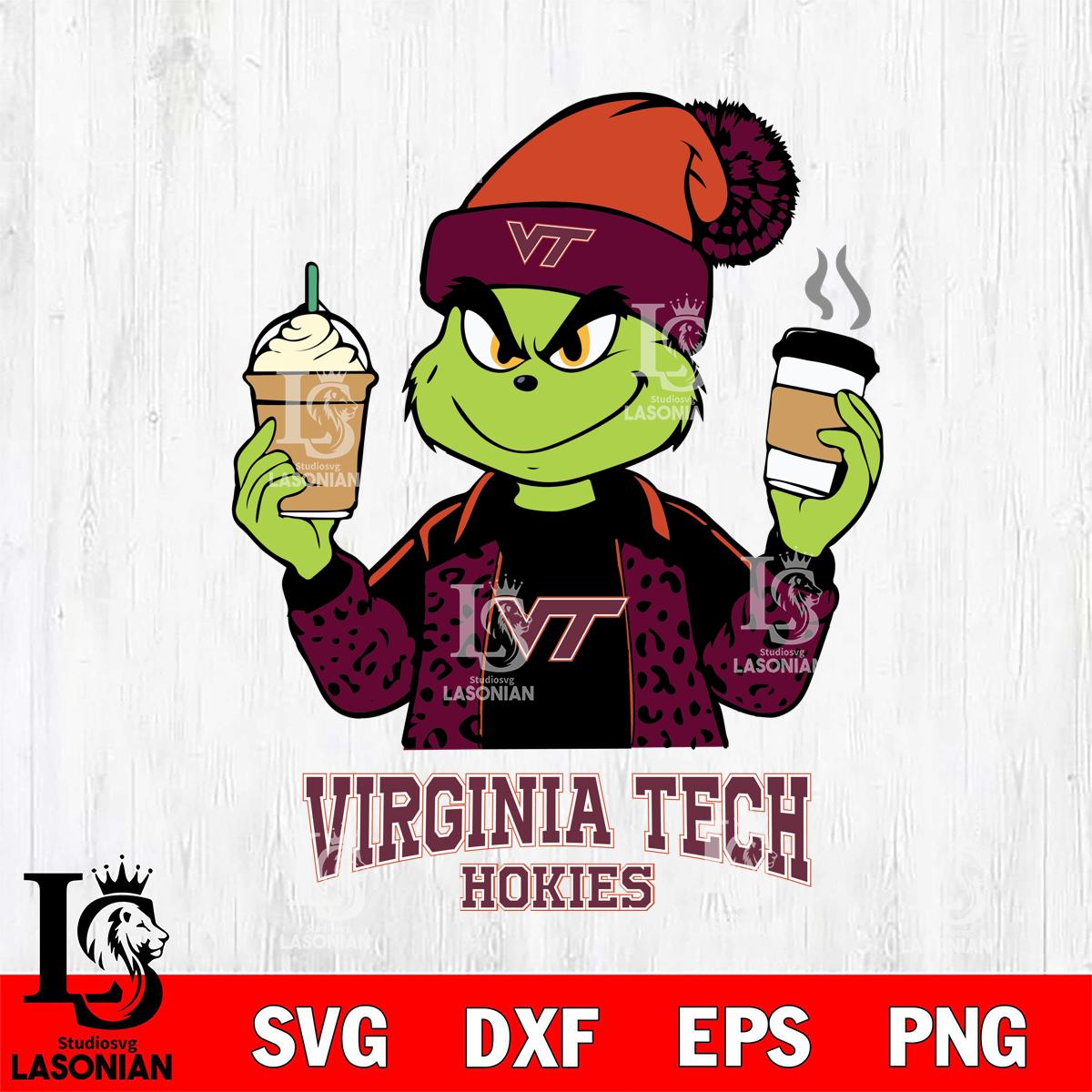 Virginia Tech Hokies Grinch 2 coffee – lasoniansvg