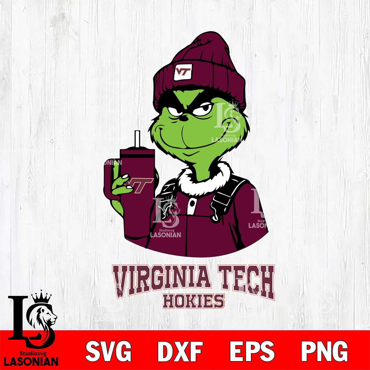 Virginia Tech Hokies Grinch Football Christmas – lasoniansvg