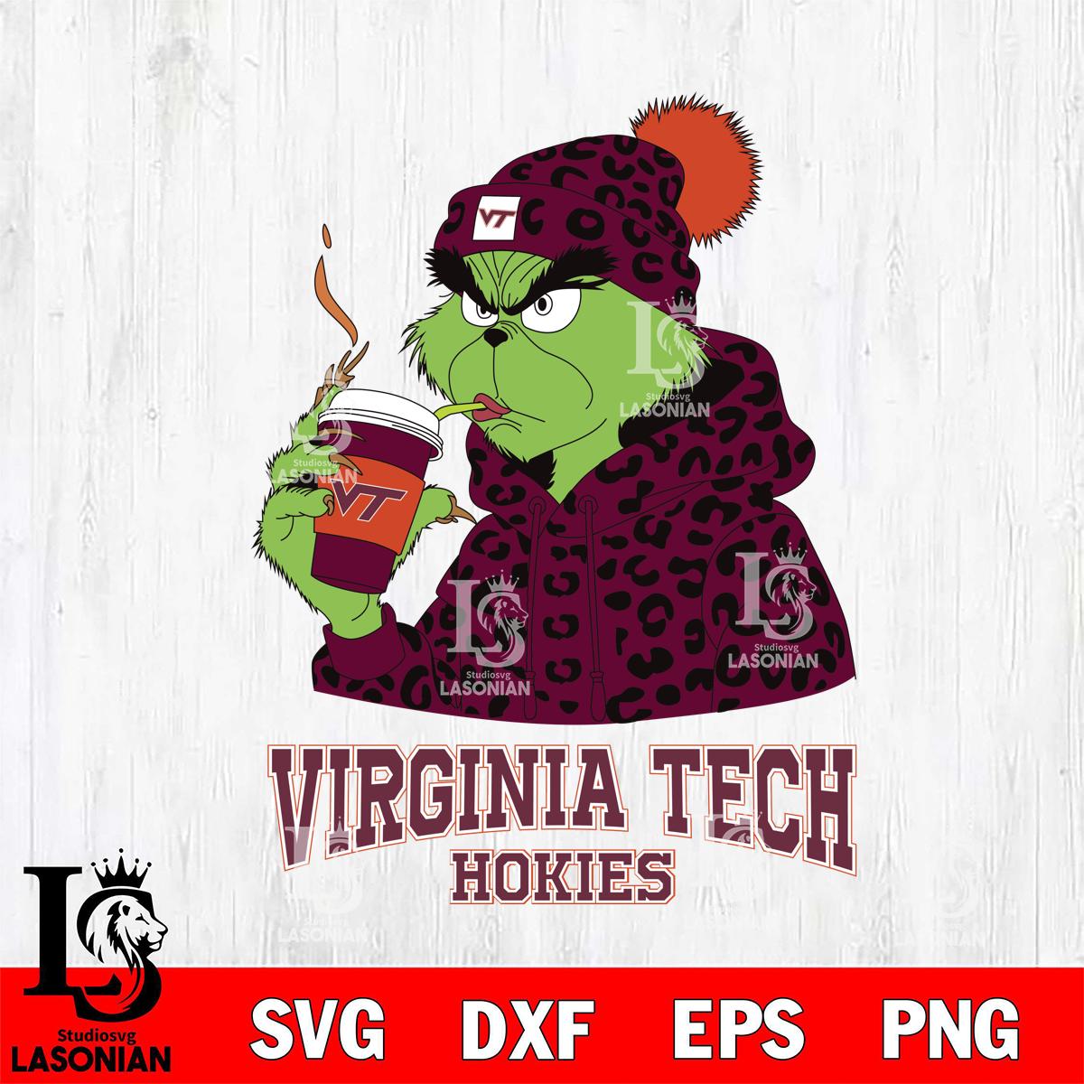 Virginia Tech Hokies Grinch Leopard Christmas – lasoniansvg