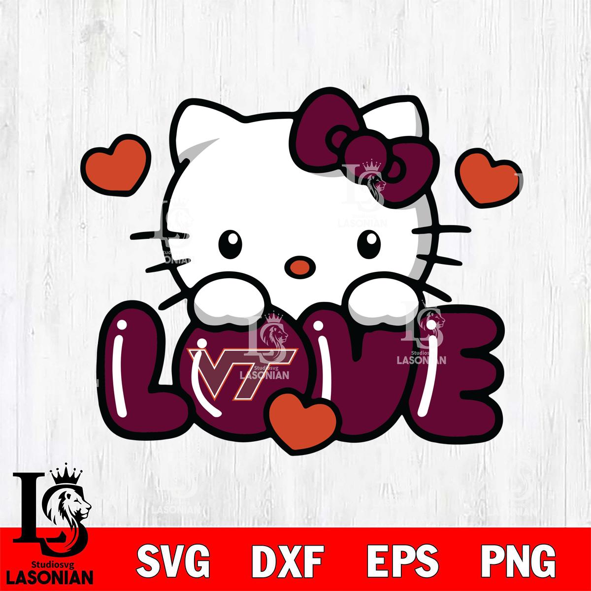 Virginia Tech Hokies Hello Kitty Love – lasoniansvg