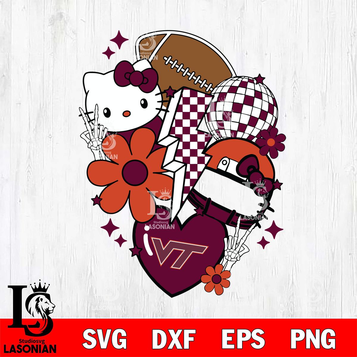 Virginia Tech Hokies Hello Kitty NCAA 2 – lasoniansvg