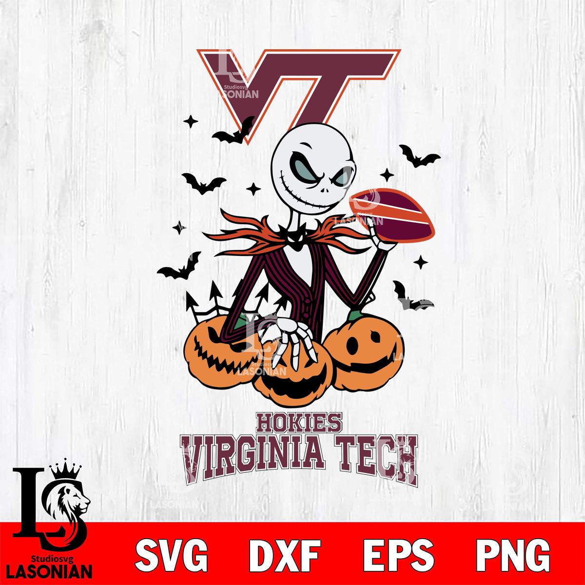 Virginia Tech Hokies Jack Skellington 2 halloween – lasoniansvg