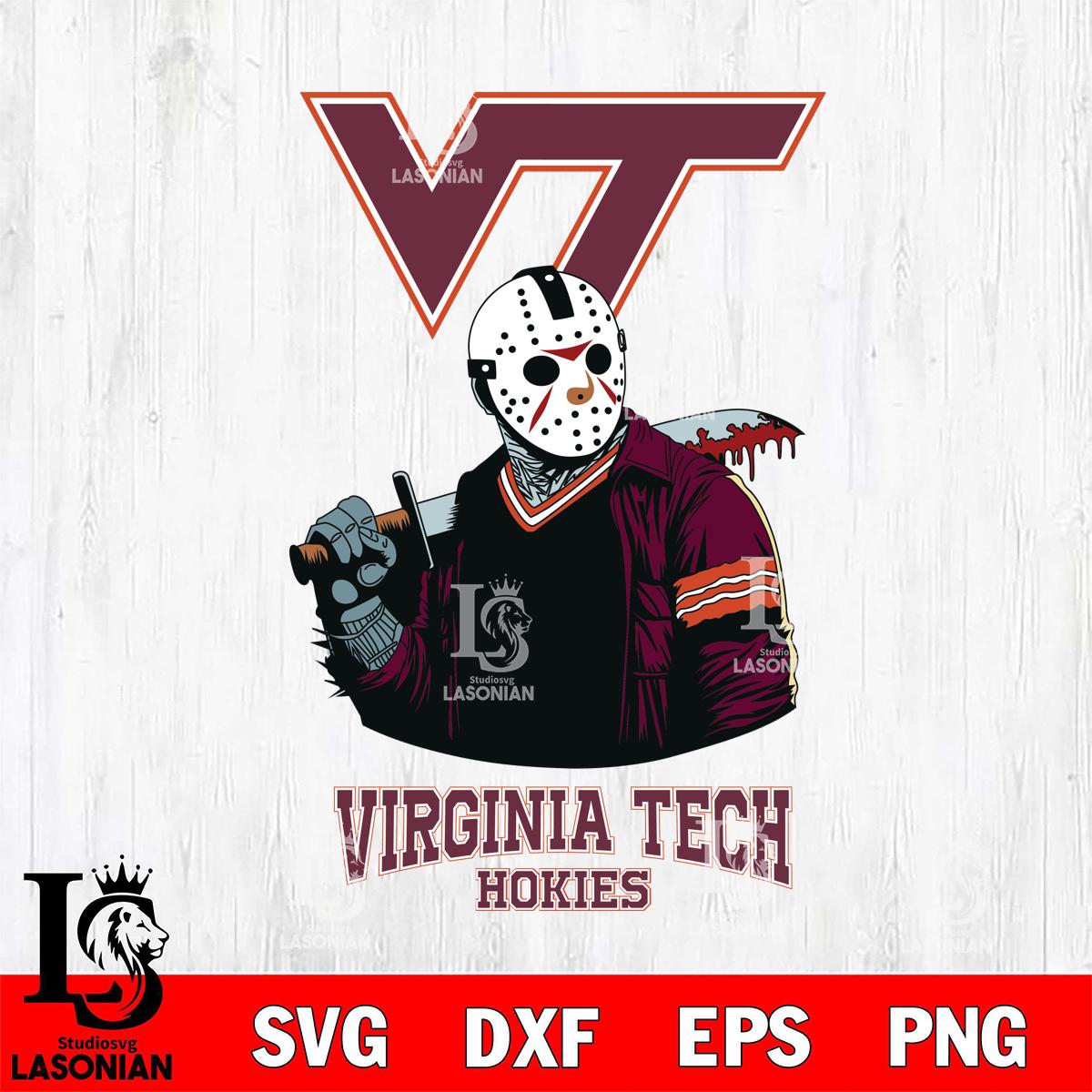 Virginia Tech Hokies Jason Voorhees 10 – lasoniansvg