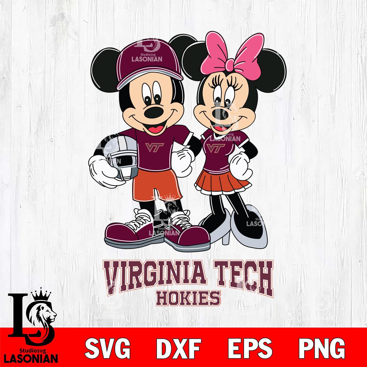 Virginia Tech Hokies Mickey Minnie Mouse Helmet – lasoniansvg