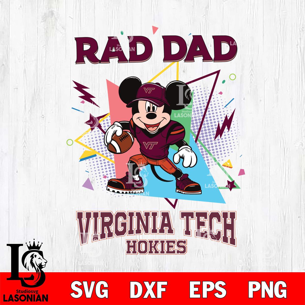 Virginia Tech Hokies Mickey Mouse Sport Rad Dad – lasoniansvg