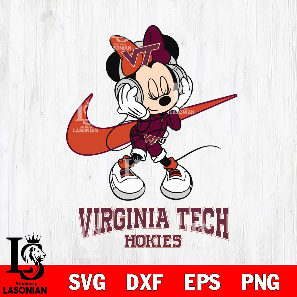 Virginia Tech Hokies Minnie Mouse Dancing NIKE – lasoniansvg