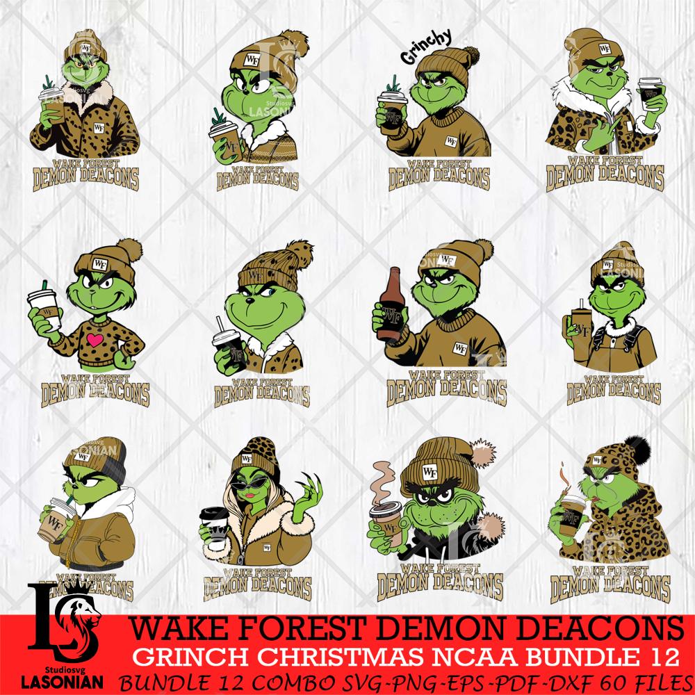 Wake Forest Demon Deacons Grinch Christmas NCAA Bundle 12 – lasoniansvg