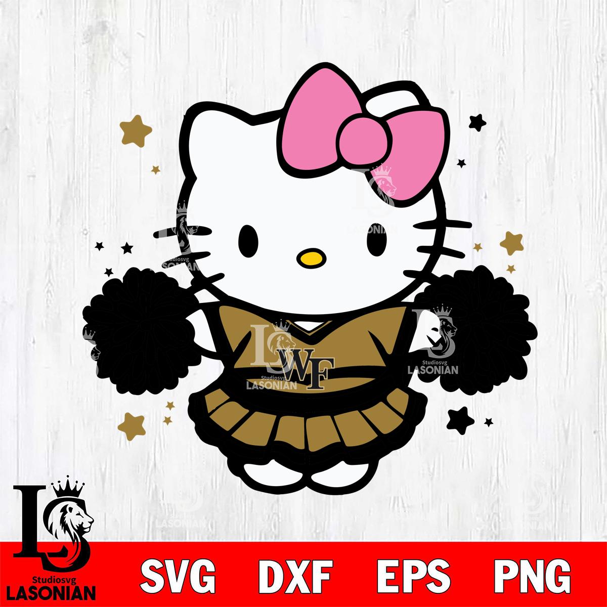 Wake Forest Demon Deacons Hello Kitty Cheerleader 10 – lasoniansvg