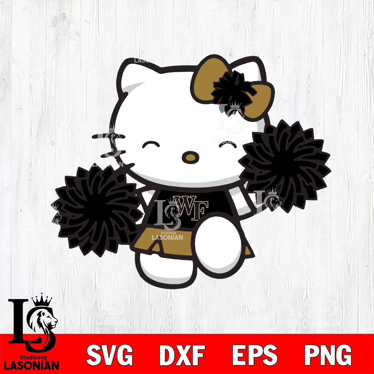 Wake Forest Demon Deacons Hello Kitty Cheerleader – lasoniansvg