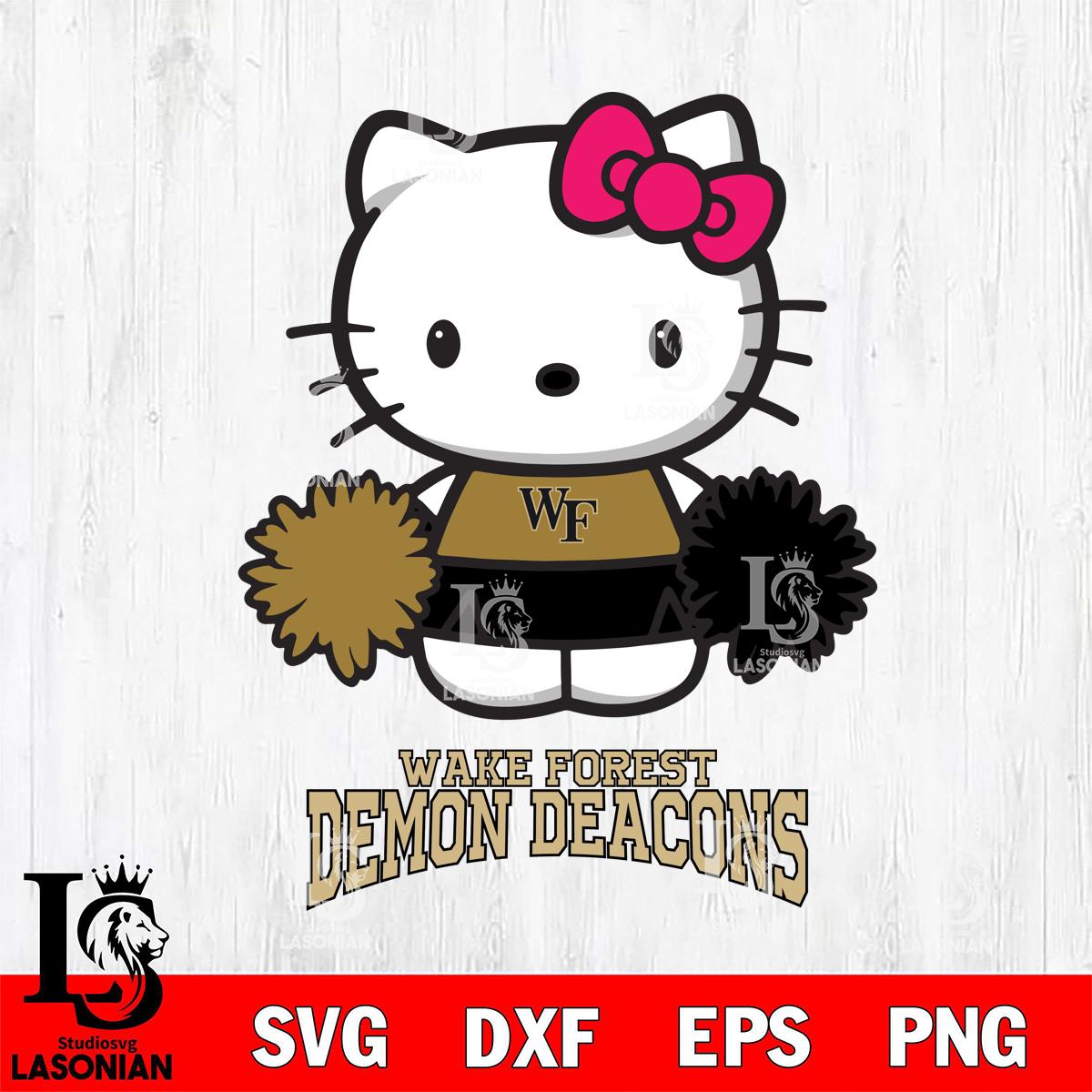 Wake Forest Demon Deacons Hello Kitty Cheerleader 2 – lasoniansvg