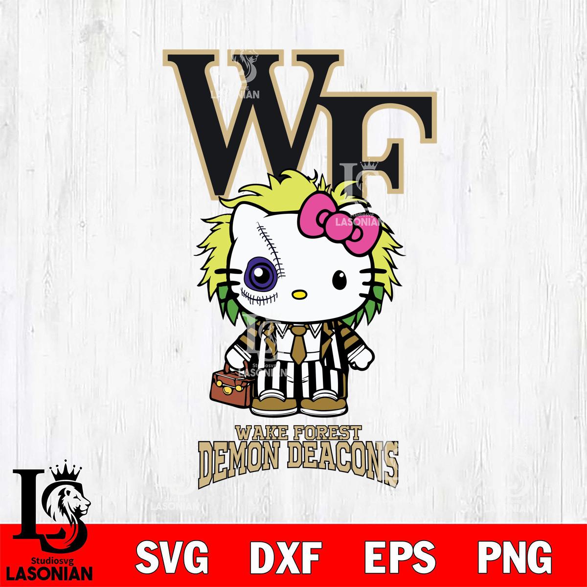 Wake Forest Demon Deacons Hello Kitty Horror 8 – lasoniansvg