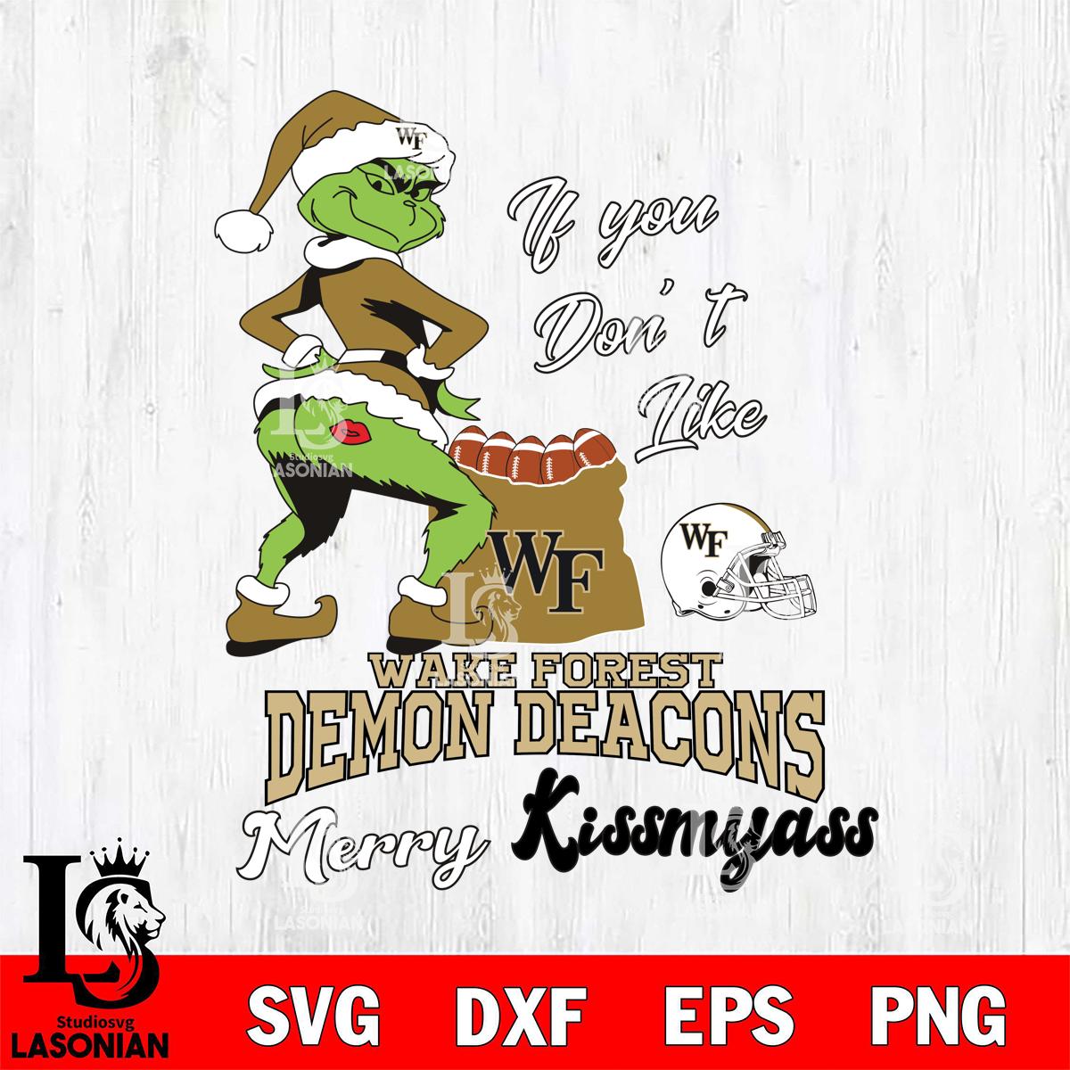 Wake Forest Demon Deacons Merry kissmyass grinch – lasoniansvg