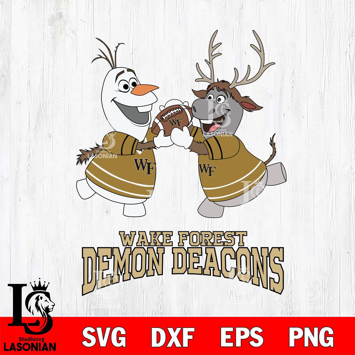 Wake Forest Demon Deacons Olaf & Sven Football – lasoniansvg