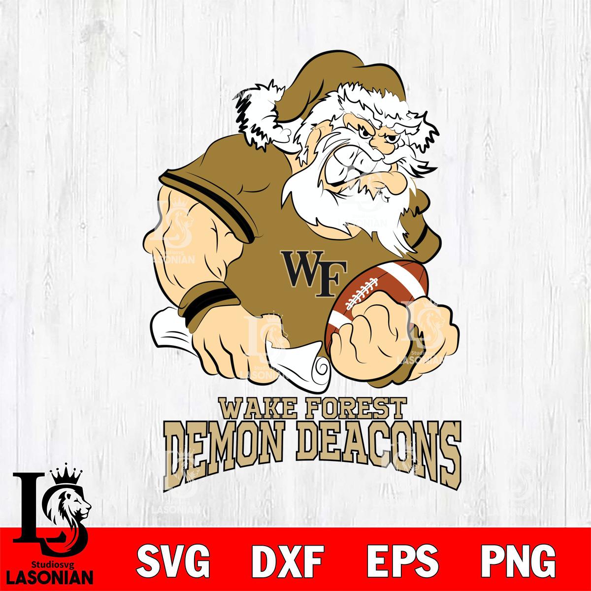 Wake Forest Demon Deacons Santa Claus Angry – lasoniansvg