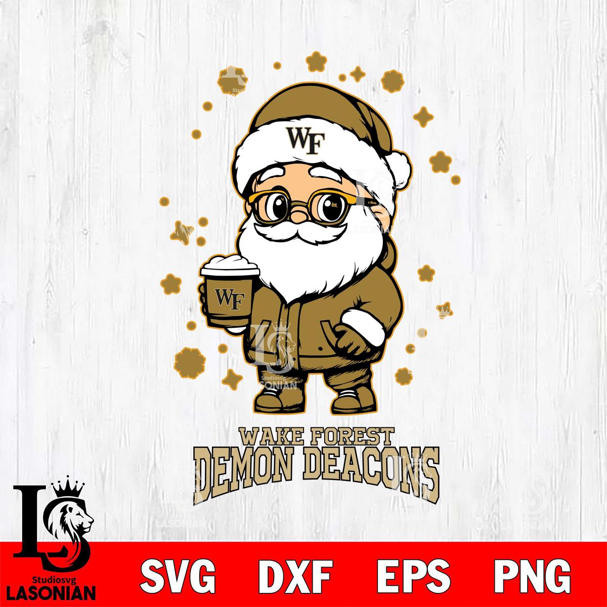 Wake Forest Demon Deacons Santa Claus Coffe – lasoniansvg